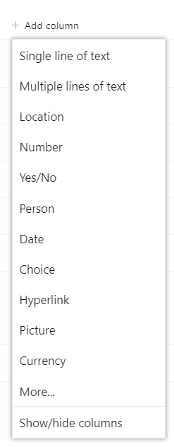 Adding Columns to Lists and Libraries
