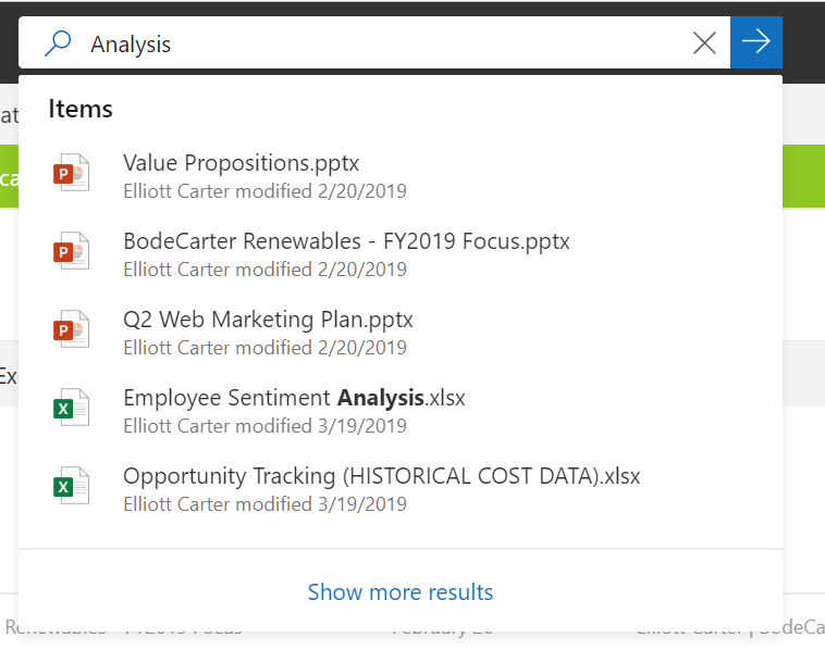 Searching Within an Individual Document Library