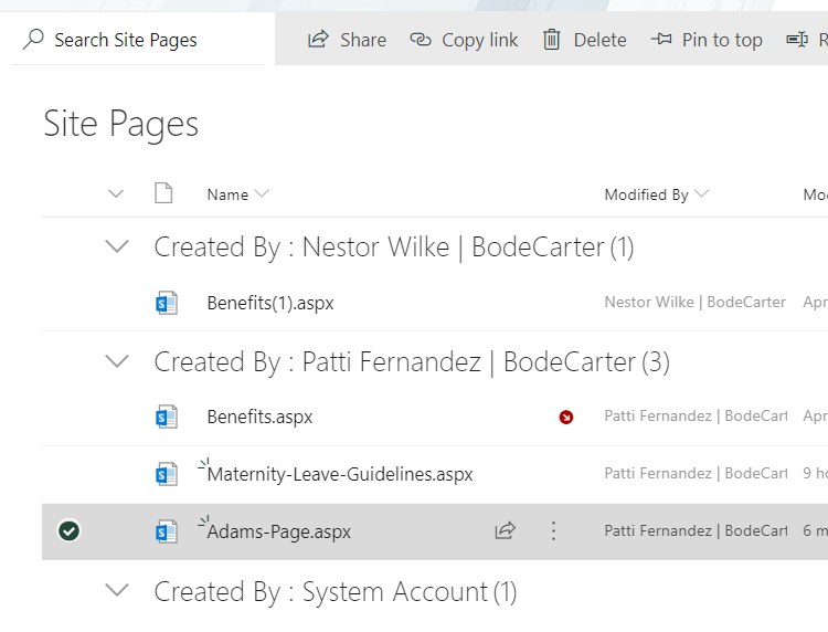 Delete a Page From a SharePoint Site