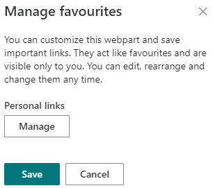 How to Use the Favourites Web Part